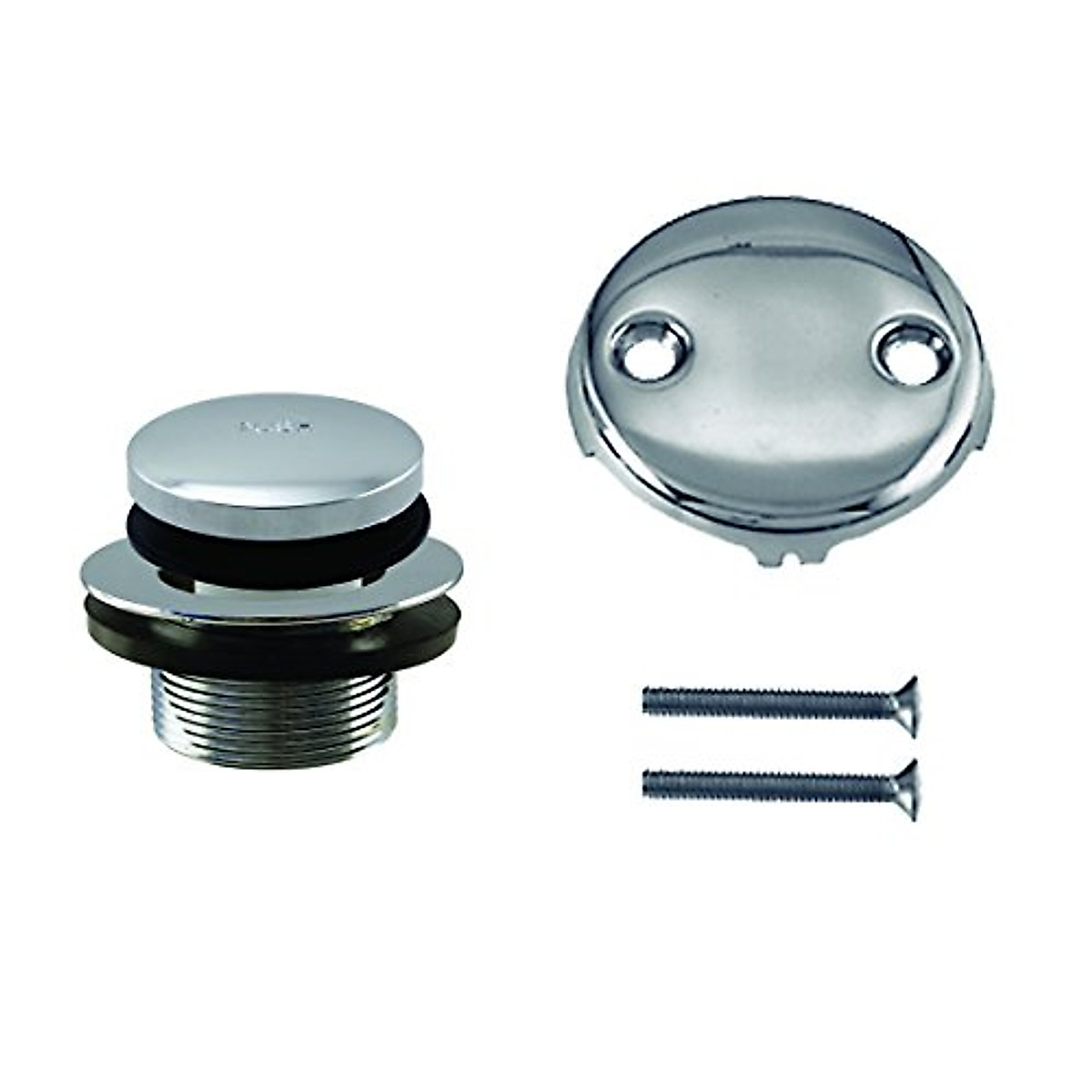Westbrass Y593244CP White Tubular Tip-Toe Bath Waste and Overflow Assembly, Polished Chrome