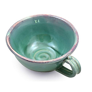 Modern Artisans American Made Orchid Green Pottery Collection: 20-oz Chowder/Soup Mug