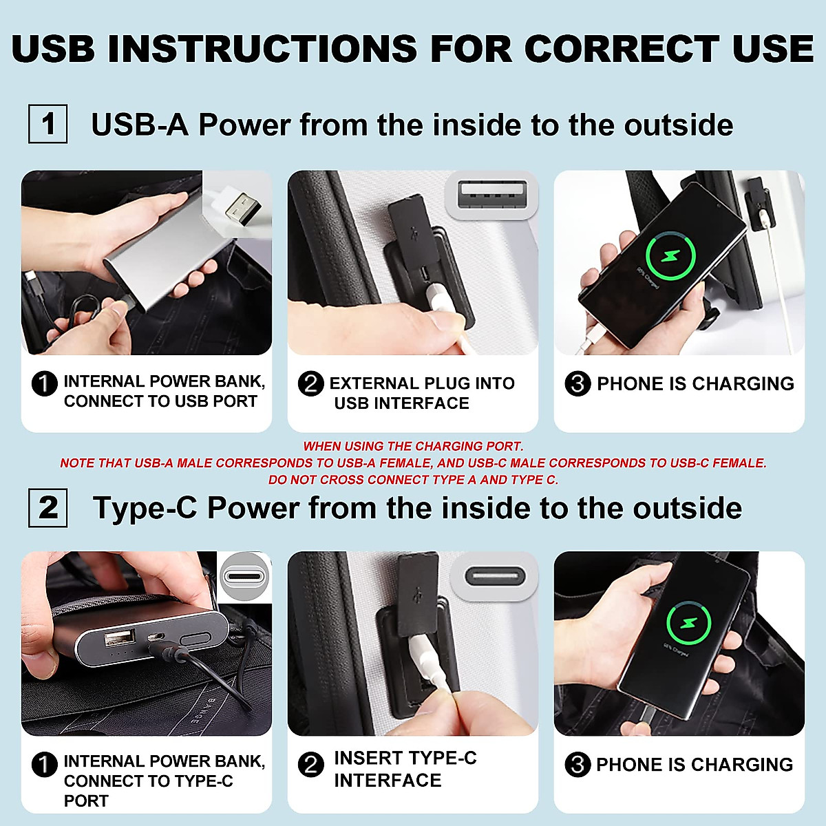Refutuna Anti Theft Laptop Backpack for Men, Hardshell Waterproof TSA Lock Gaming Computer Backpack with USB Port, Fit 16/15.6 Inch Hard Shell Business Bookbag (black)