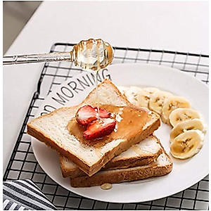 Glass Honey Dipper Sticks,Honey Dipper Spoons Stick Bee Honey Spoon Stirring Scooper For Durable Kitchen Honey Tools,2pcs