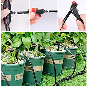 Yulaiyoen Garden Irrigation Dripper, 30 Pack Adjustable Drip Emitters Garden Succulent Watering Dripper Sprinkler for 4mm/7mm Hose for Home Succulents Plants Lawn Flower Irrigation System