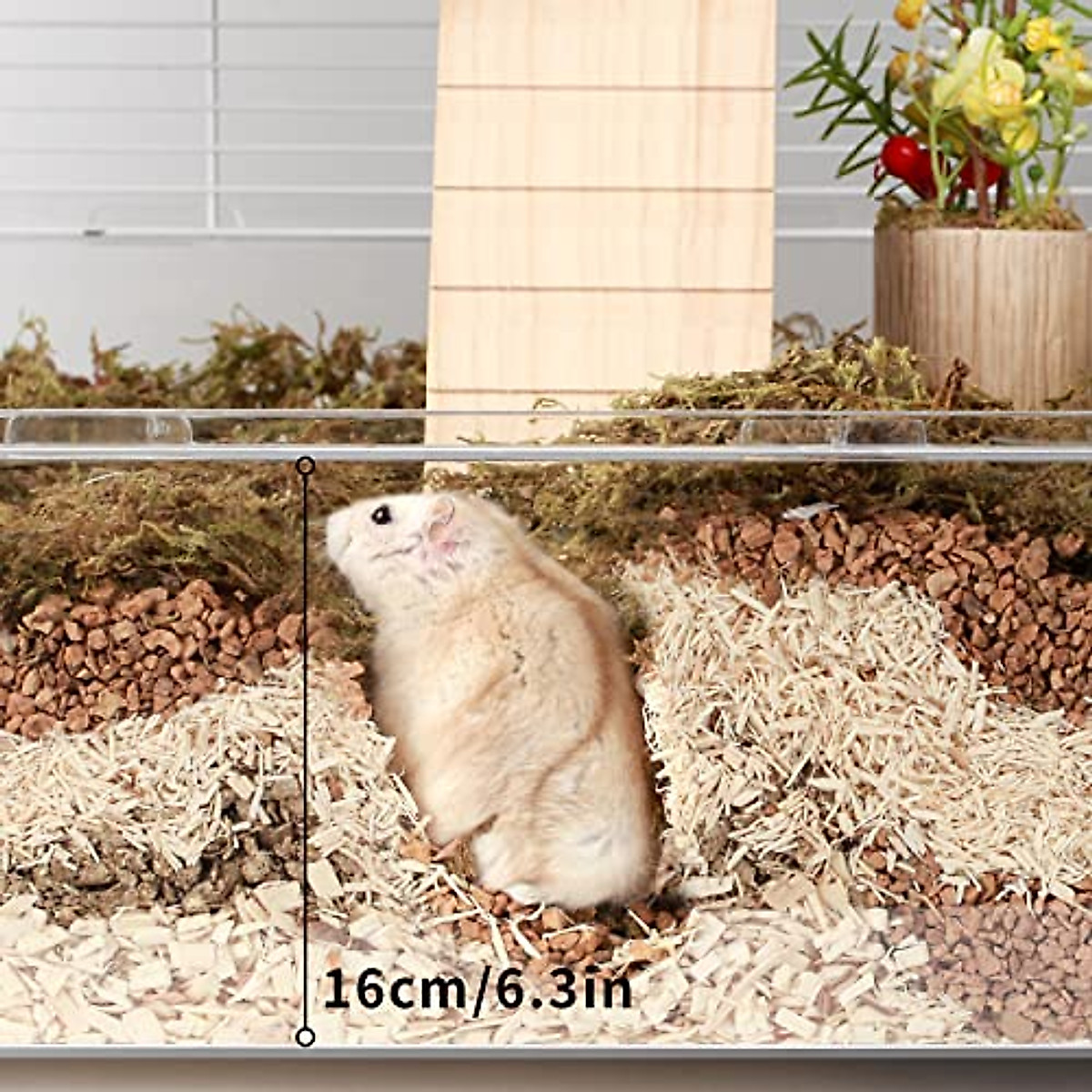 BUCATSTATE Hamster Cage 3-Level with Accessories, Includes Free Exercise Wheel, Water Bottle, Food Bowl & Hamster Hideout, Large Hamster Cage for Dwarf Hamster, Mice, Degus (24.4" L*13.7 "W*16.9" H)