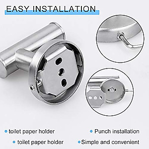 SOMDARHK Towel Hooks for Bathrooms Brushed Nickel SUS304 Stainless Steel Towel Clothes Hook Wall Hook Robe Hook Holder, Heavy Duty Round Coat Hooks for Bathroom Livingroom Hotel Kitchen Garage 2 Pack