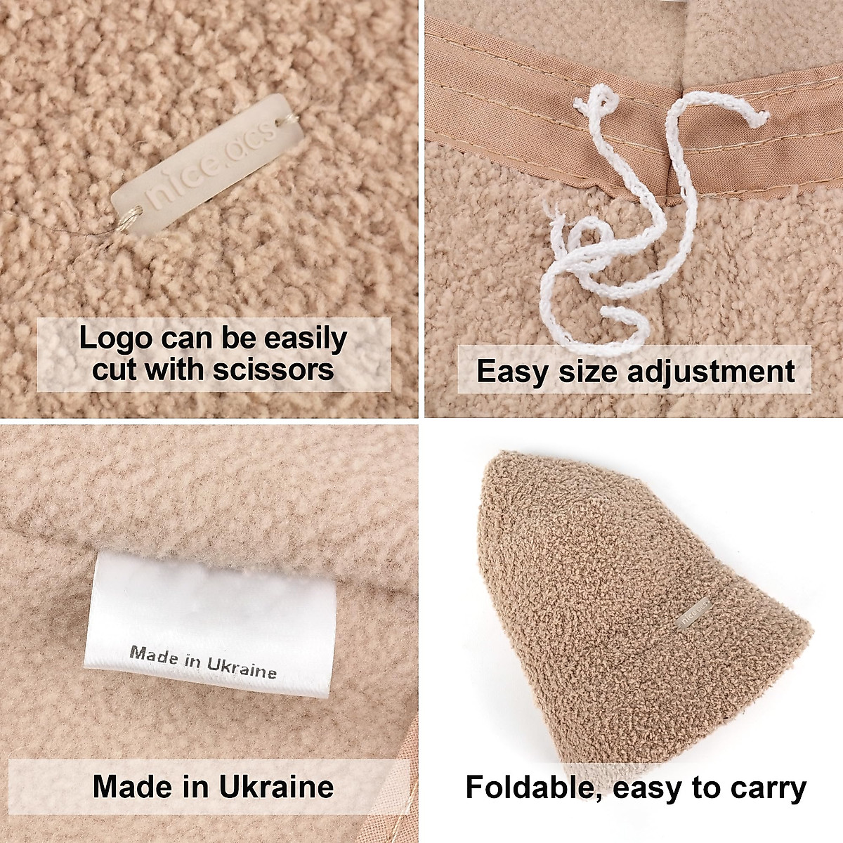 Brown Fuzzy Bucket Hat for Women - Winter Faux Fur Bucket Hat - Fluffy Sherpa Bucket Hats for Women