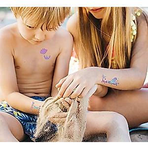 FashionTats Mermaid Temporary Tattoos | Pack of 42 Ombre Tattoos | Skin Safe | MADE IN THE USA