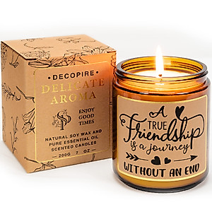 STORALIT Lavender Scented Candles Jars - Best Friend for Women Birthday Gifts with Best Wishes Cards for Friends Female, Best Friend Moving,BFF Gifts Funny Friend Gifts for Women