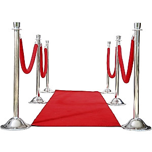 BannerBuzz Red Carpet Runner, Premium 1400 GSM Anti-Slip Aisle Runway Rug, Party Movie Theme Prom Ceremony Wedding Decorations Outdoor Indoor Events (3' W X 12' H, Red)