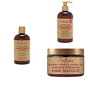 SheaMoisture Manuka Honey & Mafura Oil Intensive Hydration Shampoo, Conditioner, and Hydration Intensive Masque Hair Treatment