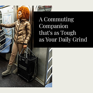 HULKEN - (Medium, Rose Gold Reusable Grocery Bag On Wheels, Shopping Trolley, Lightweight, Carries Up To 66 lb, Folds Flat, Unbreakable Handles