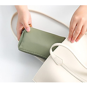 Vviitop Small Makeup Bag for Purse, Makeup Pouch Small Cosmetic Bag Mini Portable Handbag for Women and Girls (Emerald Green)