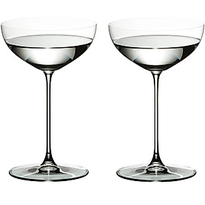 Riedel Veritas Moscato/Coupe/Martini Glass, Pack of 4 Includes Wine Pourer with Stopper and Polishing Cloth