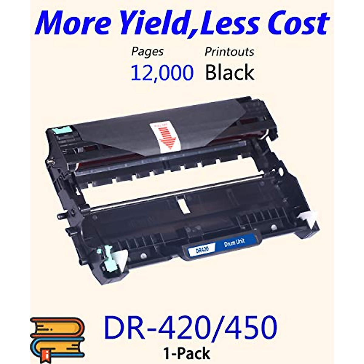 1-Pack ColorPrint Compatible Drum Unit Replacement for Brother DR-420 DR420 Imaging Unit Work with TN-420 TN-450 HL-2270DW HL-2280DW HL-2230 HL-2240 HL-2240D MFC-7860DW MFC-7360N DCP-7065DN Printer