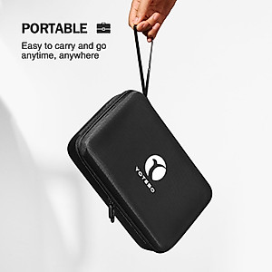 YOTESO Wireless Microphone Case, Dual Wireless Microphone Storage Box, Hard EVA Mic Carrying Case, Dual Mic Bag with EVA Hard Shell Exterior Compatible with 10.5" x2" Dual Wireless Mic-Case Only