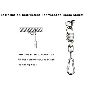 BigTron Hammock Hanging Kit, Swivel Hook, Stainless Steel 600lb Capacity, Perfect for Hammocks, Chairs, Beds, Baskets, Furniture, Swings Outdoor/Indoor