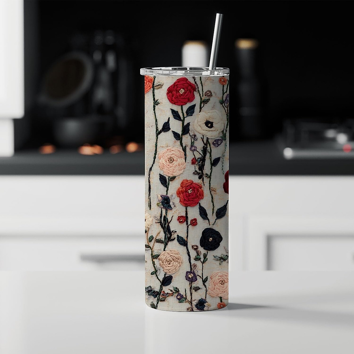 Medpol roses insulated tumblers coffee cup Gift，roses Drinking Glasses-Tea Cup-Coffee Mug tumbler with lid and straw 20 oz insulated tumbler cups