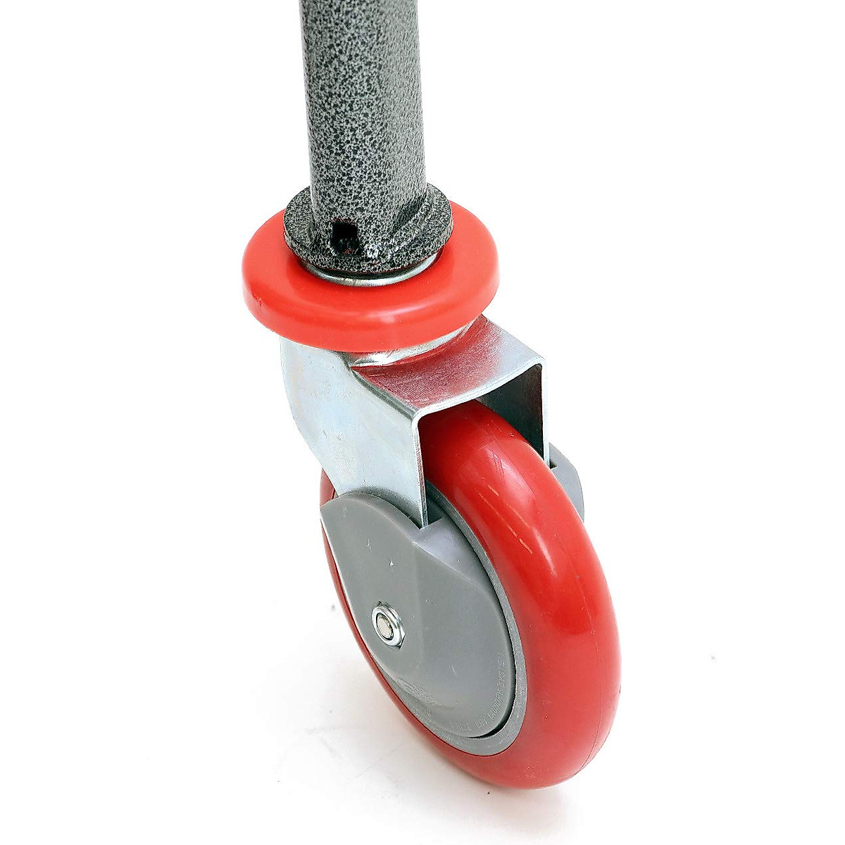 Heavy Duty Household & Commercial Charcoal Grey Cart with U- Handle (Red Trim) (Red)