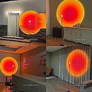 LEBROMI Sunset Lamp Projector Led Lights Floor lamp for Bedroom Night Light RGB Lights Sun Sunlight Sunrise Lamp 10w 360° Rotation Mood Lighting Home/Room Decor Halloween Christmas Gifts for Women
