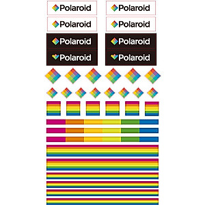 Zink Polaroid Colors Colorful & Decorative Logo Stickers for 2x3 Photo Paper