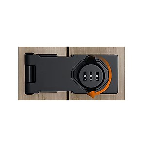 ETEKJOY Keyless Combination Lock for Wooden Cabinet 3-Digit Password Code Hasp Latch Lock Twist Knob Drawer Cupboard Locker Gun-Safe Closet Box (Black)