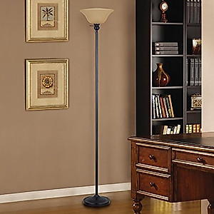 Hampton Bay 71.25 in. Bronze Torchiere Floor Lamp 1000029926 - New