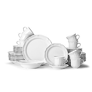 Mikasa French Countryside 40-Piece Dinnerware Set, Service for 8, White