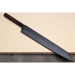 Yoshihiro Hongasumi White Steel Yanagi-Kiritsuke Sushi Sashimi Japanese Knife Rosewood Handle with Nuri Saya Cover (10.5'' (270mm))
