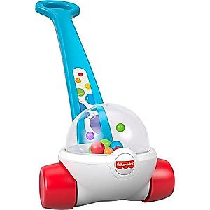 Fisher-Price Corn Popper Baby to Toddler Push Toy with Ball-Popping Action for Ages 1+ Years, 2-Piece Assembly, Blue
