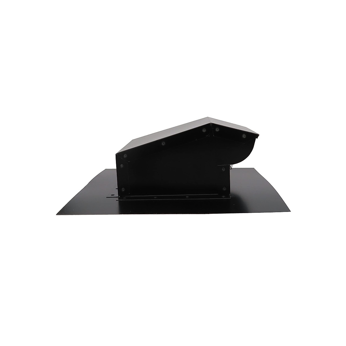 RDP Rooftop Exhaust Vent Cap with Damper (10 Inch, Black)