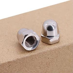 M4-0.7 (100 Pcs) Acorn Cap Nut, 304 Stainless Steel 18/8, Hex Drive, Hex Dome Head Cap Nut, DIN1587