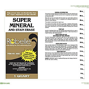 Robelle 2555-02 Super Mineral and Stain Erase for Swimming Pools, 1-Quart, 2-Pack