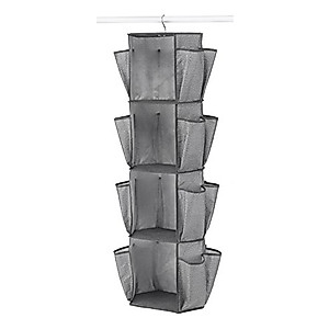 Whitmor Rotating Crosshatch Gray Closet Organizer