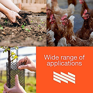 MAPORCH Black Plastic Wire Mesh Fence 15.7IN x 10FT Roll - Ideal for Poultry, Dogs, Rabbit, Snake Barrier & Gardening - Durable Plastic Chicken Wire Mesh - Versatile Plastic Fencing & Netting Solution