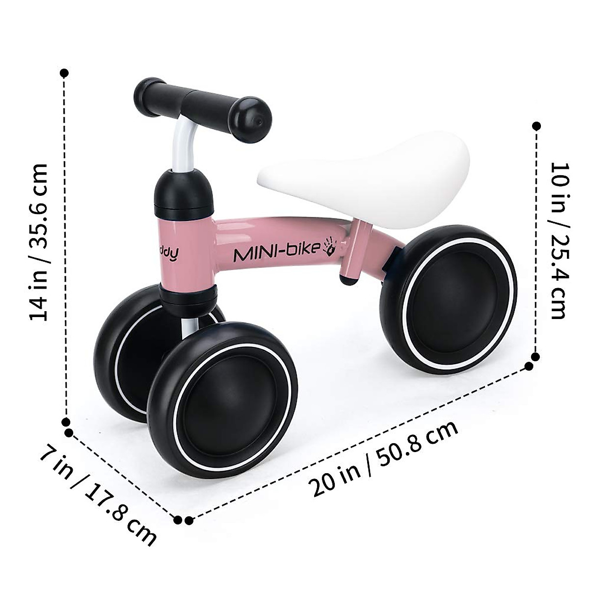 Baby Balance Bike Walker Toy Toddler Bicycle Tricycle,Best First Birthday Gift for Girl and boy in 1 to 2 Years Old,Ride on Toys for Kids,Newborn and Little Child's Riding Vehicle Pink