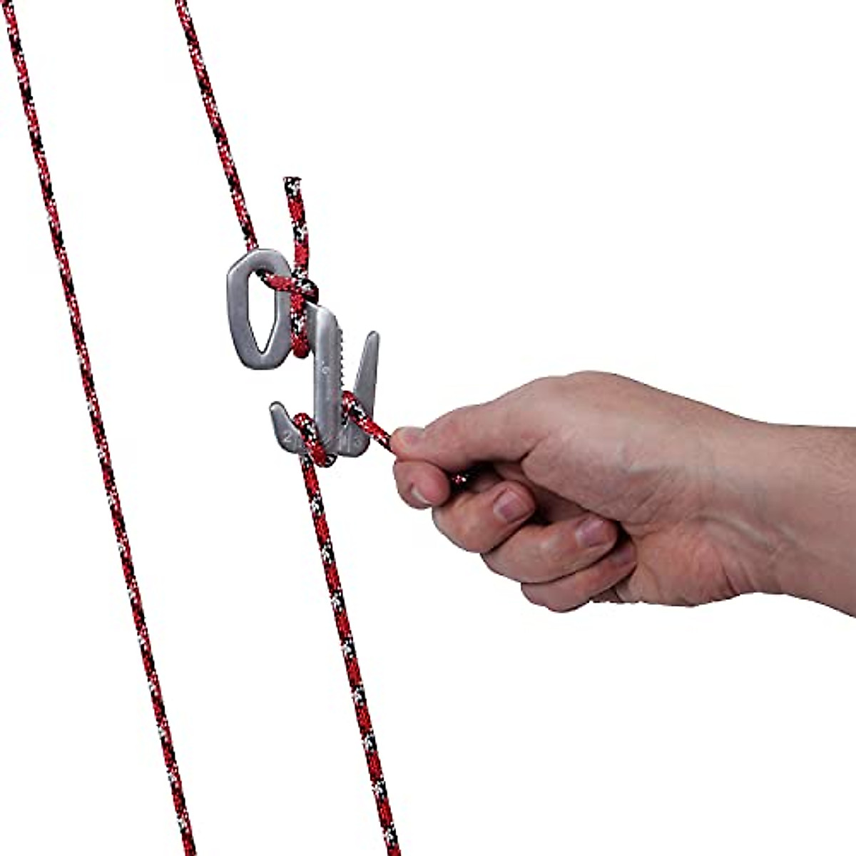 Rope Tightener, 3-1/2 in., Aluminum, Silver