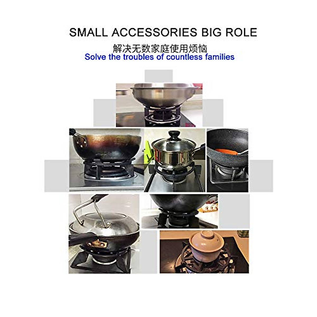 Meter Star Universal Kitchen and Camping, Stove Rack, Moka Pot Holder for Gas cooker anti-skid pot rack, cast iron furnace rack 4 Claw 5 claw milk pot Rack medicine pot Bracket