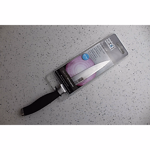 Taylors Eye Witness Syracuse All Purpose Kitchen Knife - Professional 13cm/5” Cutting Edge, Multi Use. Ultra Fine Blade, Precision Ground Razor Sharp. Soft Textured Grip Matte Black Handle.