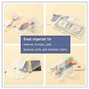Mr. Pen- A6 Binder Pockets, 8 Pack, 6 Holes, A6 Binder Inserts, A6 Binder Cash Envelopes, Clear Cash Envelopes, Zipper Envelopes, A6 Binder Envelopes, Clear Zipper Pouches for Binders, A6 Zipper Pouch