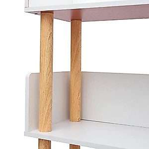 Gdrasuya10 5 Tier Tall White Bookshelf Bookcase, Free Standing Bookshelf Bookcase Open Book Shelves Modern Bookcase Display Storage Organizer for Bedroom Living Room