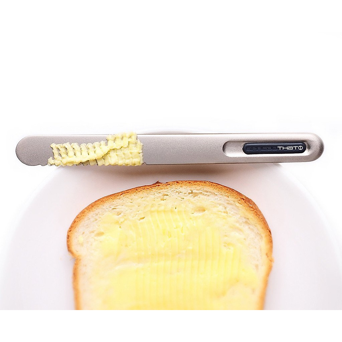 THAT! Spread That Serrated Warming Butter Knife, Copper, Black