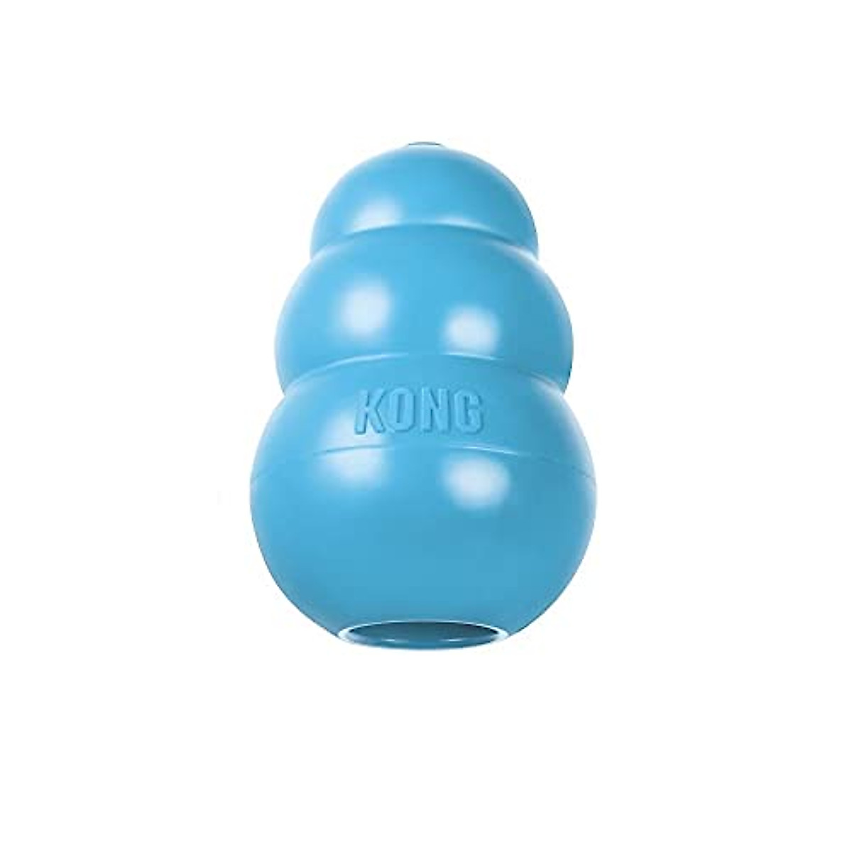 KONG - Puppy Toy Natural Teething Rubber - Fun to Chew, Chase and Fetch - Blue, for Medium Puppies