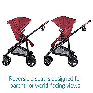 Maxi-Cosi Tayla Stroller, Modular Lightweight Stroller Seat, Parent or World Facing, Essential Red