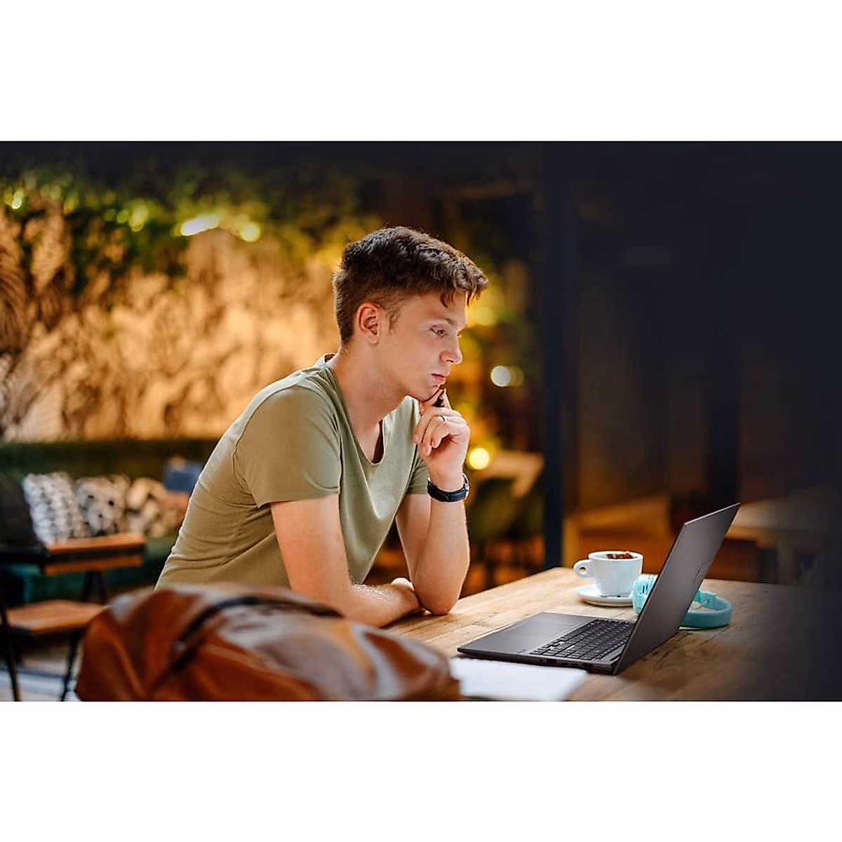 ASUS VivoBook S 15 Slim Laptop, 15.6" FHD Display, AMD Ryzenâ„¢ 7 5800H CPU, AMD Radeon Graphics, 8GB RAM, 512GB SSD, Windows 11 Home, Fingerprint Reader, Indie Black, S3502QA-DS71