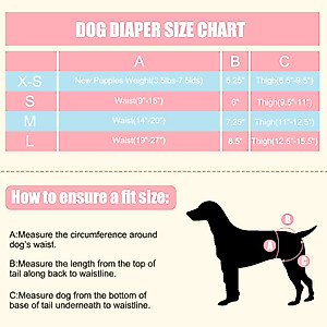 Chenkaiyang 4 Pack Dog Diapers Female Washable Dog Diapers Reusable Puppy Diapers Highly Absorbent Comfortable Doggy Diapers for Dogs in Heat or Excitable Urination (S, Mermaid)