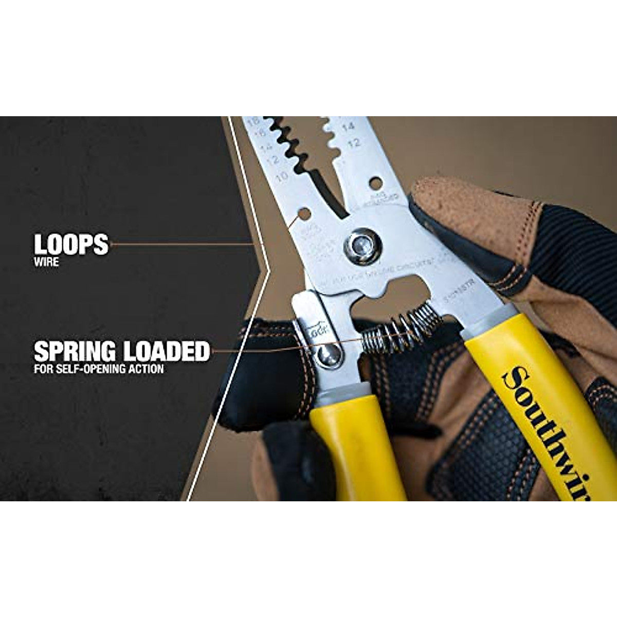 Southwire - 58278140 Tools & Equipment S1018STR Wire Stripping Tool, Wire Stripper and Wire Cutter for 10-18 AWG Solid Wire and 12-20 AWG Stranded Wire