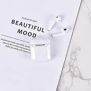 Fycyko Compatible with AirPods 2 Case Clear Cute Cartoon Rabbit Keychain Protective Cover Space Astronaut Purple Pattern Card Cover Credit Card ID Window Design for AirPods 2 &1