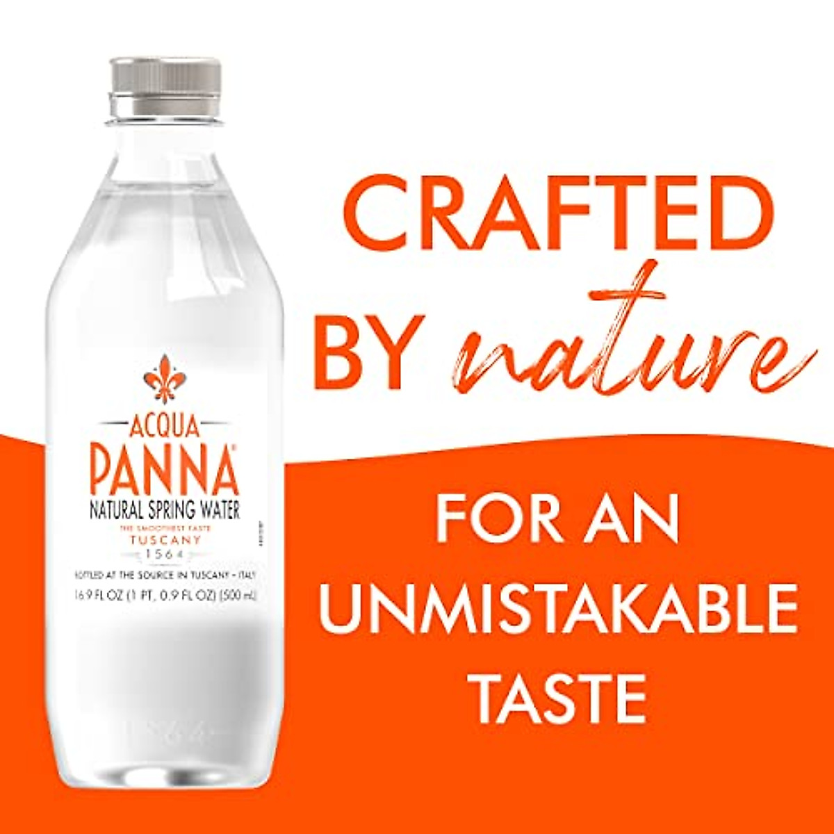 Acqua Panna Natural Spring Water, 16.9 Fl. Oz. Plastic Bottles, Pack of 24