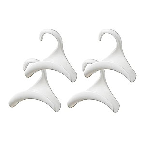 PP Handbag Hooks Arch Safety Hanger Space Saving Portable Bag Holders for Hanging Bags Shoulder Bags Ties Scarves Hats Belts Shawls for Cloakroom Wardrobe Closet Display Gift, Set of 4 (White)