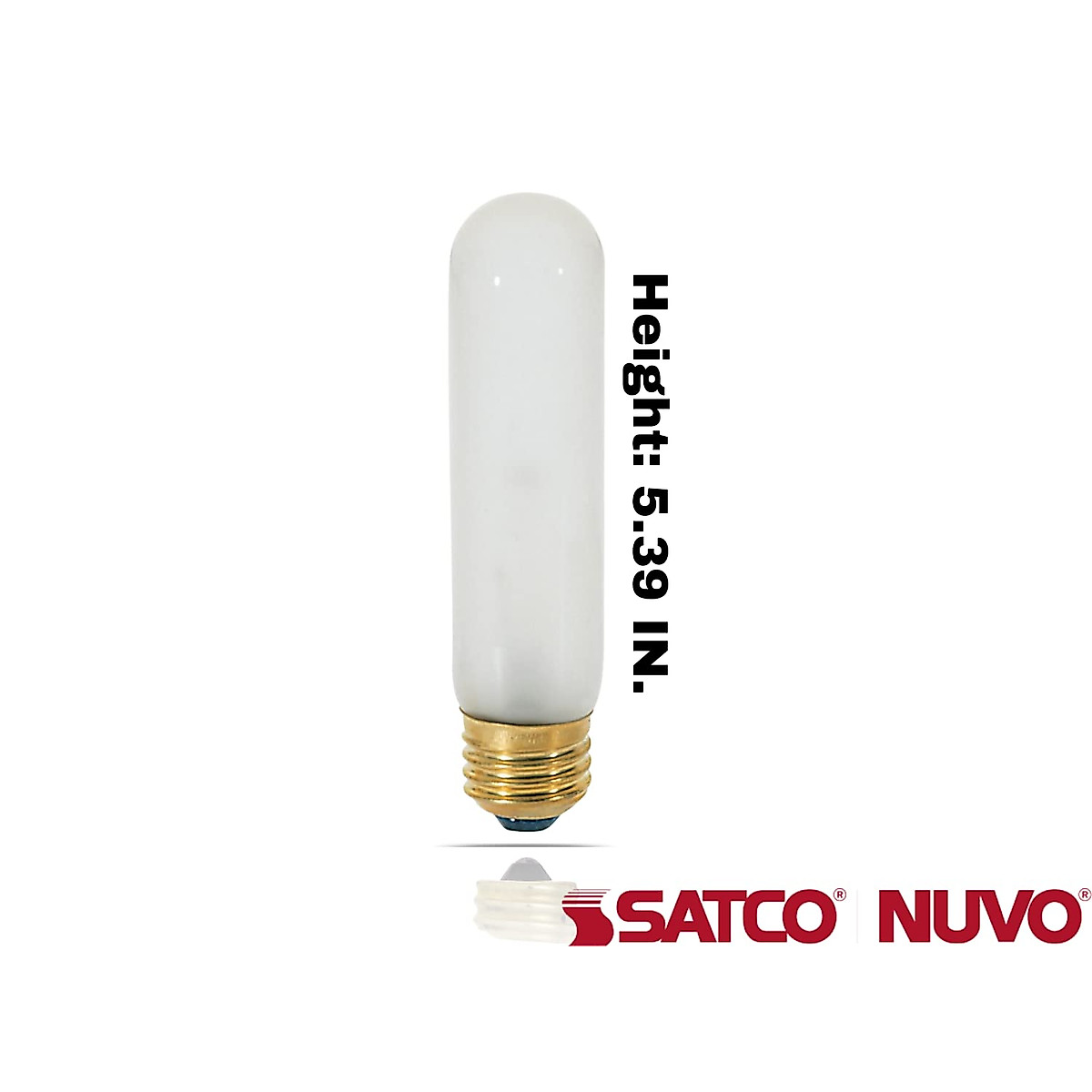 Satco 25W T10 Tubular Bulb - Medium Base - Frosted - 120V