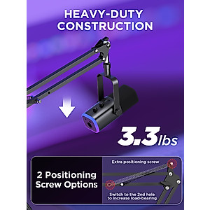 InnoGear Boom Arm Microphone Mic Stand for Blue Yeti HyperX QuadCast SoloCast Snowball Fifine Shure SM7B and other Mic, Medium