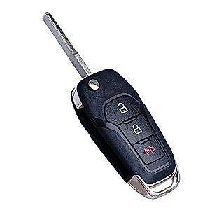 Flip Key Fob Replacement Compatible for Ford F-150 F-250 F-350 2015 2016 2017 2018 2019 2020 Explorer (2016-2020) F-350 F-450 Ranger Ecosport Bronco Ignition Key Keyless Entry Remote N5F-A08TAA